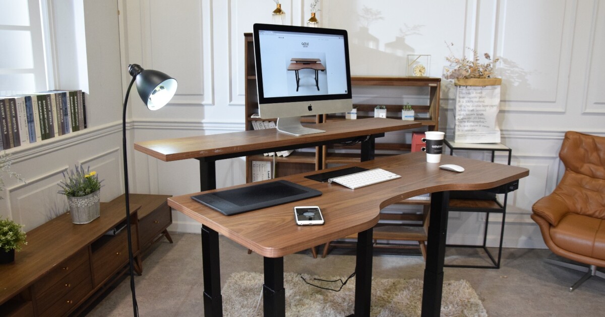 Dual level standing desk store